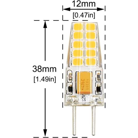 3PCS 3W 12V G6.35 LED Light Bulb T3 / T4 / T5 G6.35 / GY6.35 Base Cool ...