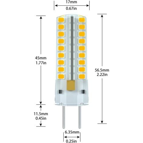 GY6.35 LED Filament Light Bulb, G6.35 LED 12V, 7W Replacement Halogen ...