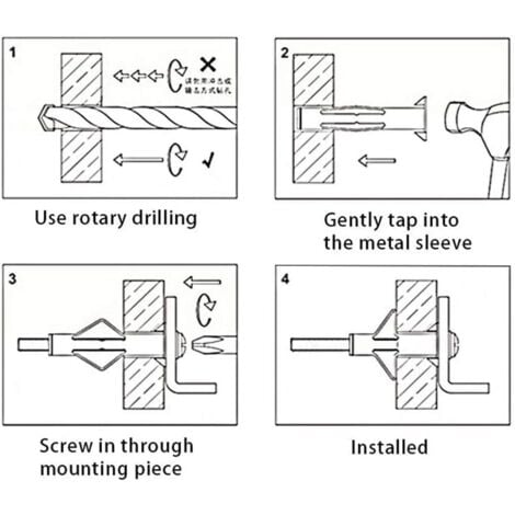 100 Pieces Plasterboard Anchors, Plasterboard Anchors with Screws ...