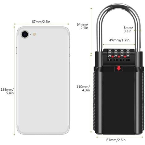 Lock Box for Key, Coded Key Box, Storage Combination Safe, Secure ...