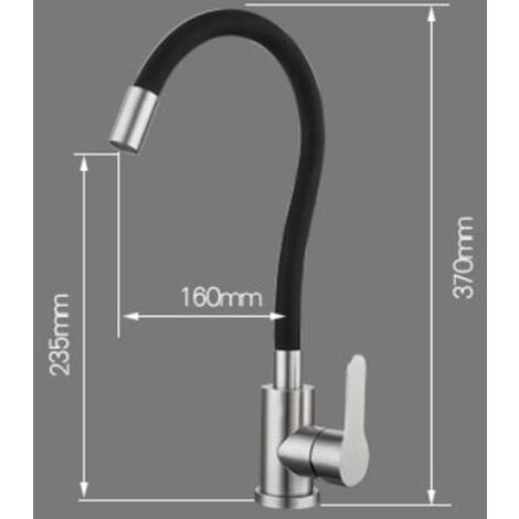 Flexible Kitchen Faucet Freely Swivel High Spout Flexible Sink Mixer ...