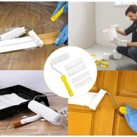 Paint Roller Kit,Paint Roller Set,7 Pieces Set,Paint Brushes Rollers ...