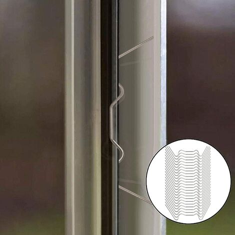 120 Pcs Stainless Steel Greenhouse Glass Window Clips (with 60 W wire ...