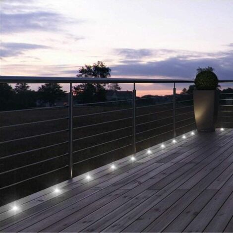Pack of 16 LED Recessed Spotlights for Wood Terrace, Waterproof IP67 ...