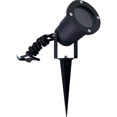 LED Outdoor Stake Spotlight Black Aluminum IP65 GU10 fitting Waterproof ...
