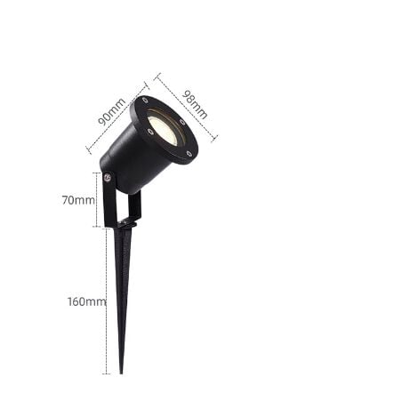 LED Outdoor Stake Spotlight Black Aluminum IP65 GU10 fitting Waterproof ...