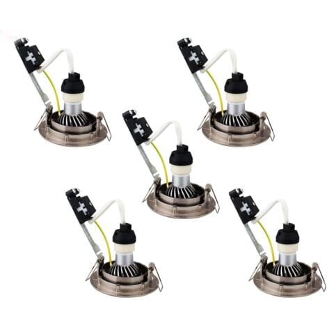 GU10 Lamp Socket Set of 5, GU10 Lamp Base Connectors with Cable and ...