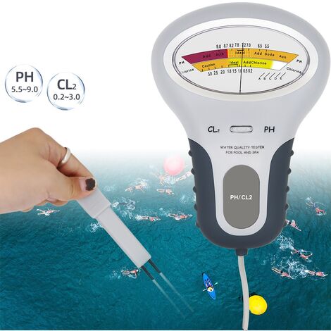 Chlorine and pH tester CL2 with probe, water quality analyzer for ...