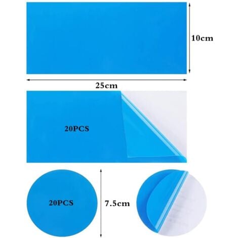 40 Pieces Pool Patch Repair Kit Self Adhesive Repair Patches PVC Pool ...