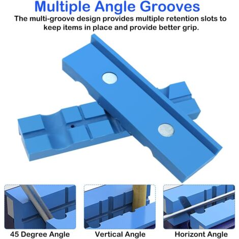 PCS Magnetic Vise Protector TPU Soft Vise Protective Jaws Blue Magnetic ...