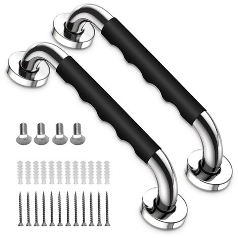 Pieces Bathtub Handle, 33cm Anti-Slip Bathroom Grab Bar, Wall Mounted ...
