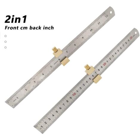 Stainless Steel Positioning Ruler, Ruler Tool Brass Steel Ruler Block ...