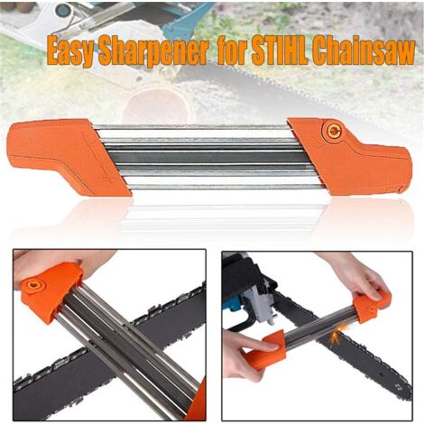 2-in-1 Easy File 3/8"/4.0mm Chainsaw Chain Sharpener, Chainsaw Pitch ...