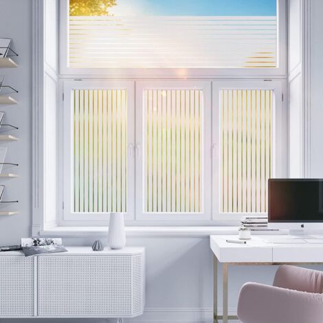 Window Film Privacy Frosted Stripe Patterns Window Frosting Film No ...