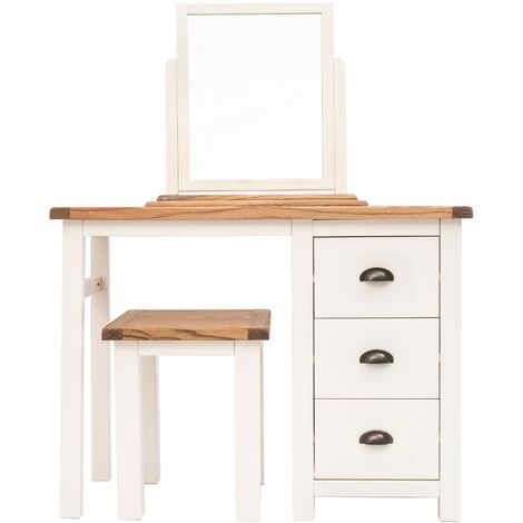 Lovere off-white Dressing Table Set antique brass cup handle