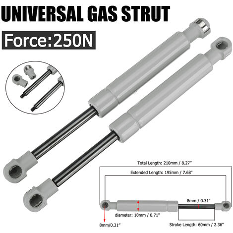 Universal 195 mm 250 N Coxolo-Feder-Gasfeder-Auto-Fronthauben-Höhenlift ...