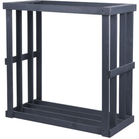 Westmann Holz Étagère à bois Harald Anthracite 52x108x106 cm