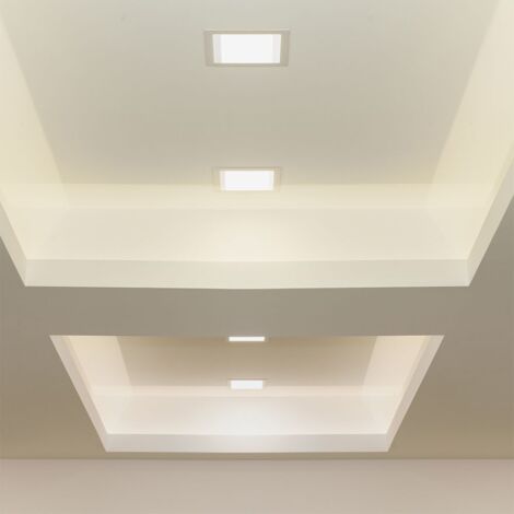 V-TAC Mini LED Panel 3W Einbaumontage Quadratisch Weiß Warmweiß