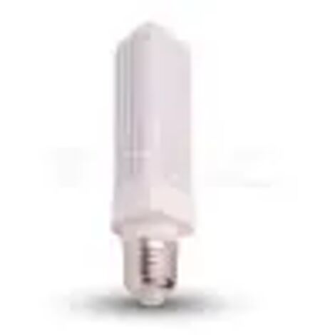 V-TAC 6W E27 LED-Lampe, PL, Kaltweiß, Kunststoff