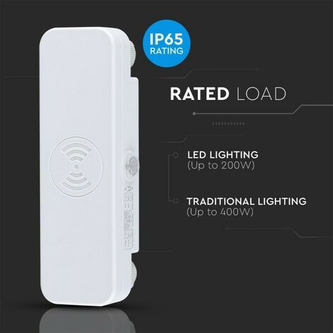 Sensor de movimiento por microondas 180° Montaje en superficie Color ...