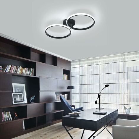 LED ceiling light, 36W modern ceiling lamp, LED double ring ceiling ...