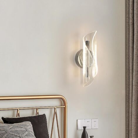 Indoor Wall Lamp, 12W Modern Creative Curved Design Wall Lamp, 3 Color ...