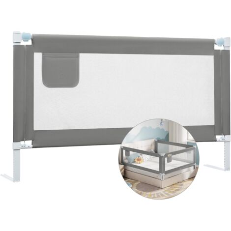 WOLTU Single Bed Guard Height Adjustable Baby Bed Rail Dark Grey 150cm Wide