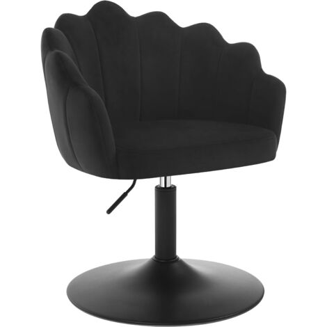 WOLTU Adjustable Swivel Dressing Table Chair, Black