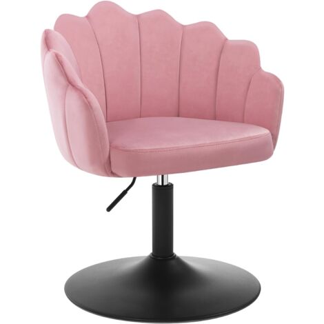 WOLTU Adjustable Swivel Dressing Table Chair, Pink