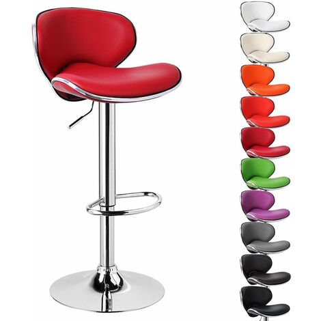 WOLTU 1x bar stools PU Leather Adjustable Swivel Kitchen Breakfast bar ...