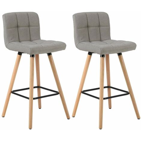 WOLTU bar stools Set of 2 PCS Soft Linen Seat Bar chairs Breakfast ...