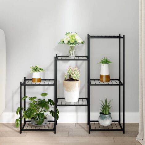 Jardinière-Pot de fleur 83x25x80 cm Noir Fer 988888