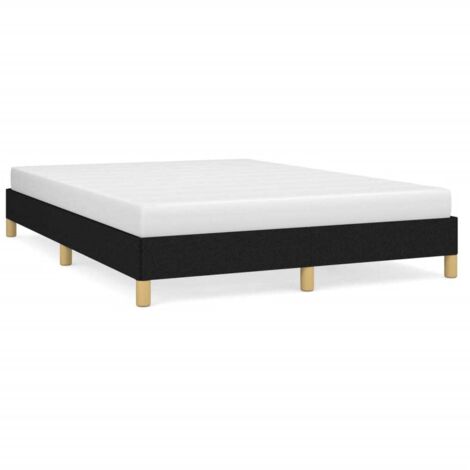 Cadre de lit 140x200 cm sans matelas structure de lit noir tissu 845182 ...