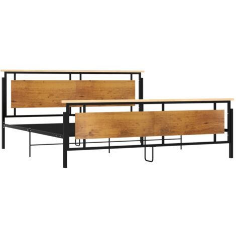 Structure de lit métal 200x200 cm double king size cadre robuste ...