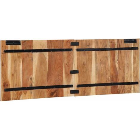Tête de lit Acacia 140 cm protège mur Panneau bois massif durable ...