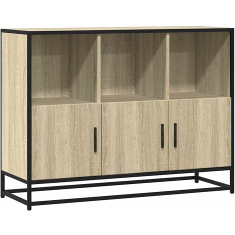 Buffet-Meuble de rangement chêne sonoma 100x35x76 cm bois d'ingénierie ...