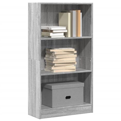 Bibliothèque-Étagère de Rangement sonoma gris 60x24x109 cm bois d ...