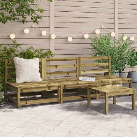 Canapés de jardin sans accoudoirs 3 pcs-Salon de jardin Sofa extérieur ...