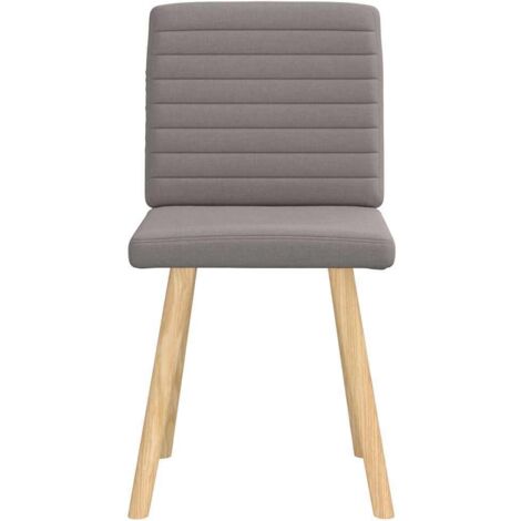 Chaise de salle à manger lot de 2 tissu taupe pour en finir au dos ...