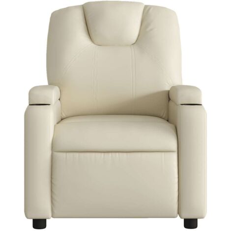 Fauteuil inclinable-Chaise de relaxation-Fauteuil Relax Crème ...