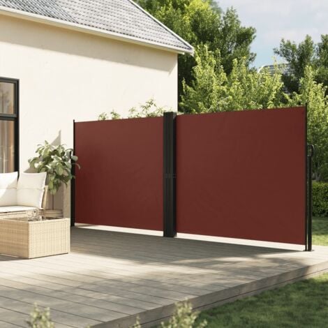 Auvent latéral rétractable-Store banne rétractable marron 160x600 cm 597233