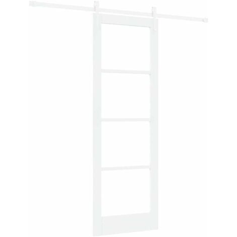 Porte coulissante-Porte intérieure Blanc 73.5 x 211 cm Bois et métal 509316