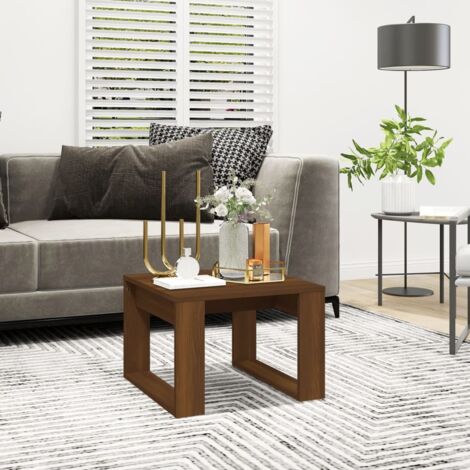 Table d'appoint-Table basse-Table Salon Chêne marron 50x50x35 cm Bois d ...