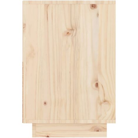 Tables de chevet en bois de pin massif gris lot de 2 design épuré 60cm ...