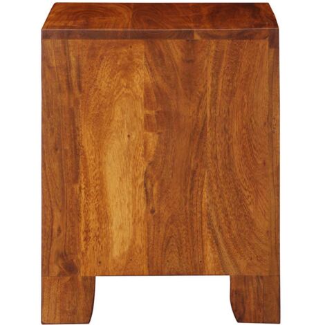 Table de chevet en acacia massif 40 cm petite table de nuit durable ...
