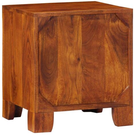 Table de chevet en acacia massif 40 cm petite table de nuit durable ...