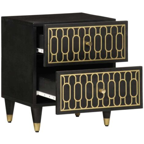 Tables de chevet 2 pcs-Lot de 2 Table de nuit 40x33x46 cm Bois de ...