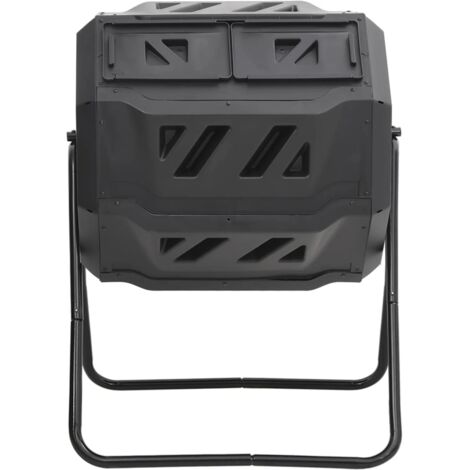 Bac à compost-Composteur-Bac compostage de jardin Noir 73x64x95 cm 160 L