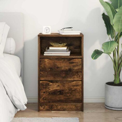 Table de chevet pour petite chambre meuble de nuit 40x30 cm bois ...