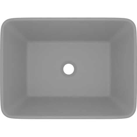 Lavabo vasque à poser Luxueux, Bac à laver, Gris clair mat 41x30x12 cm ...